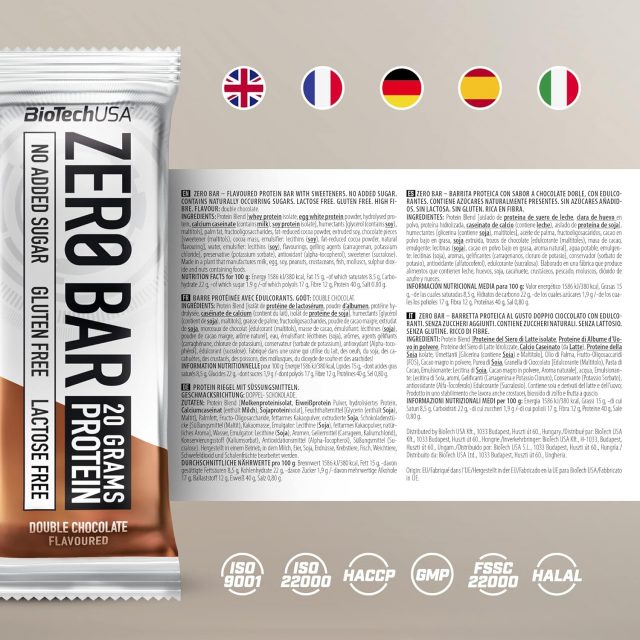 Biotech USA Zero Protein Bars 30x50g