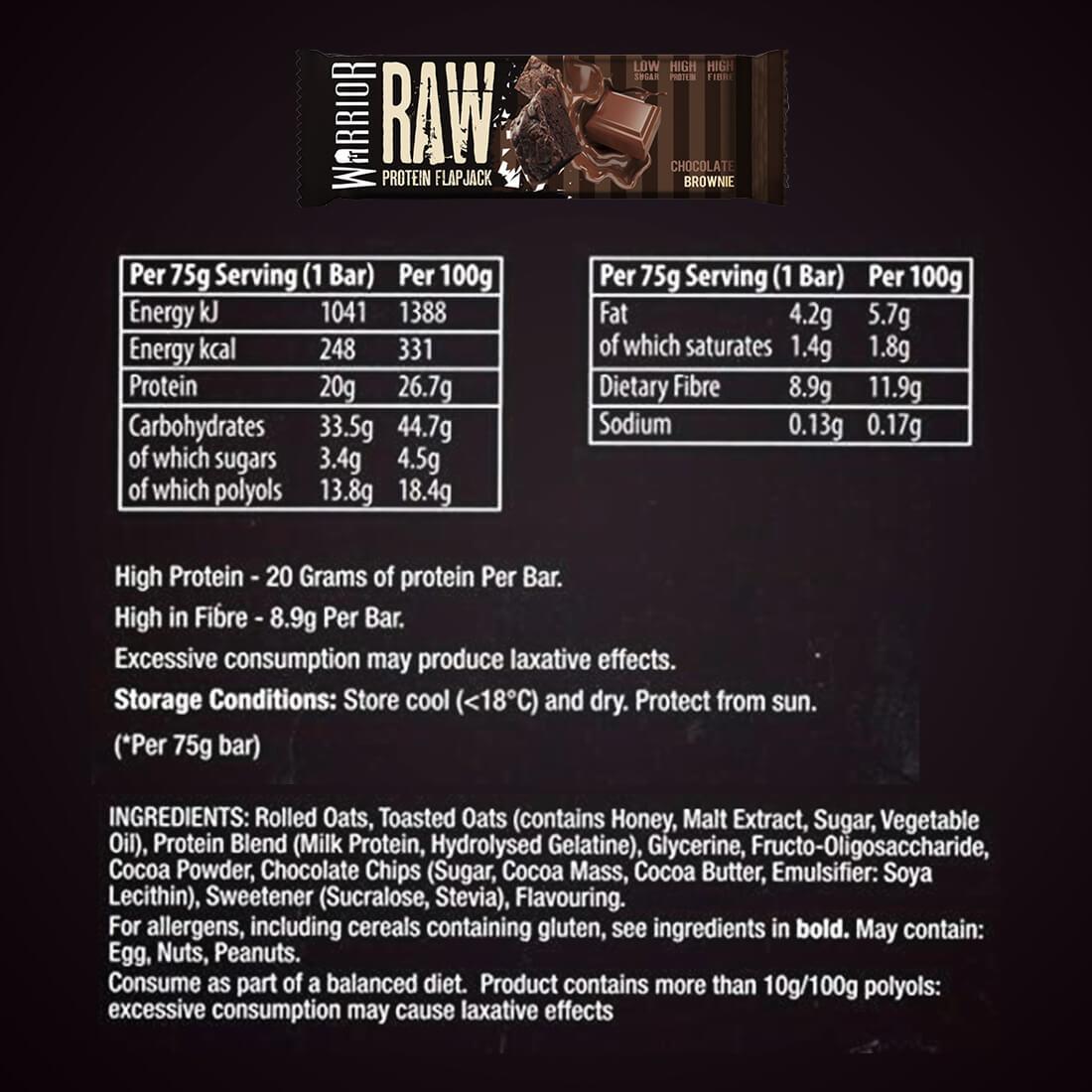 Warrior Raw Protein Flapjack Mix Box 12X75G