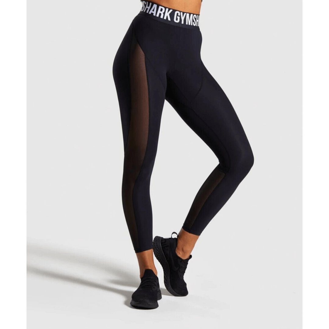 Gym Shark Movement Mesh Leggings Black
