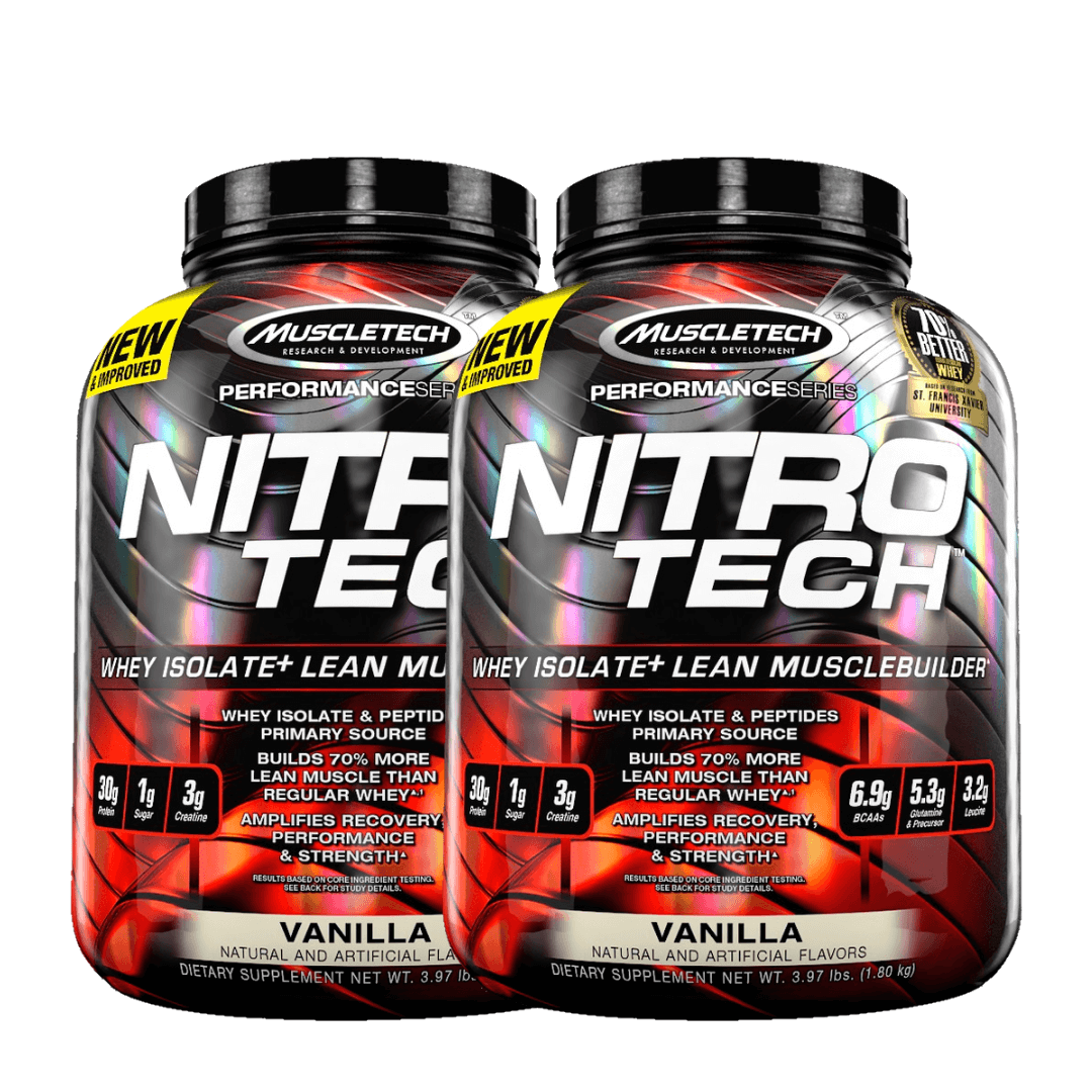Two MuscleTech Nitro-Tech With Creatine 1.8KG