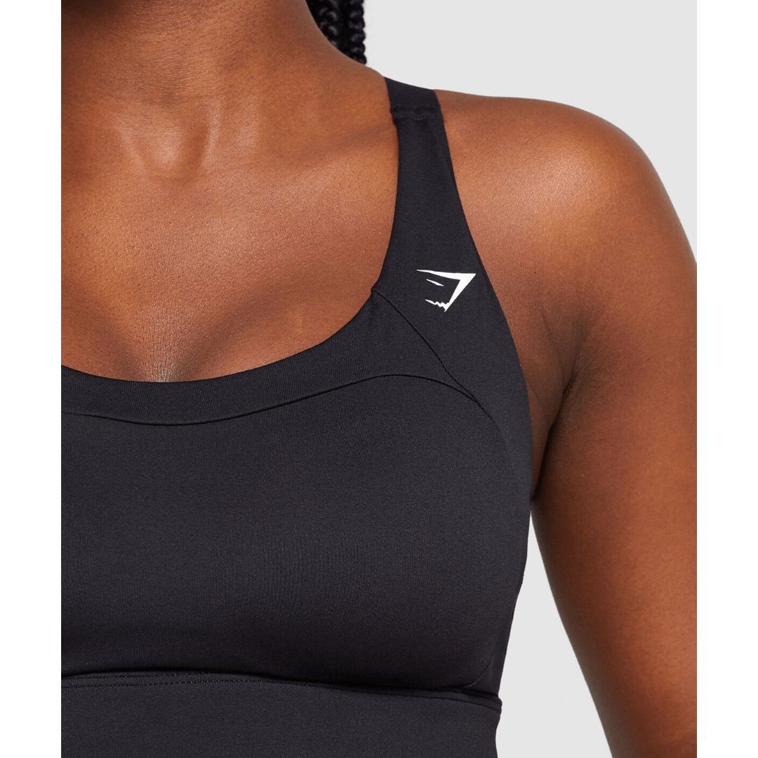 Gym Shark Racer Back Training Sports Bra Black