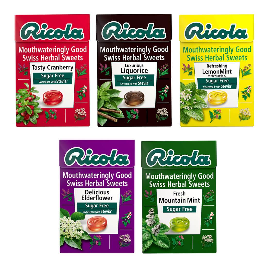 Ricola Sugar Free Swiss Herbal Sweets 45G