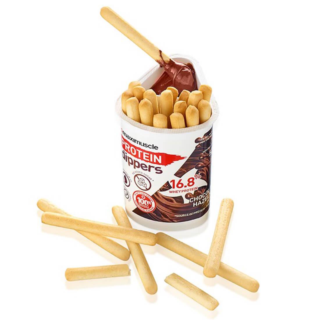 Maximuscle Protein Dippers With Breadsticks Chocolate Hazelnut 52G