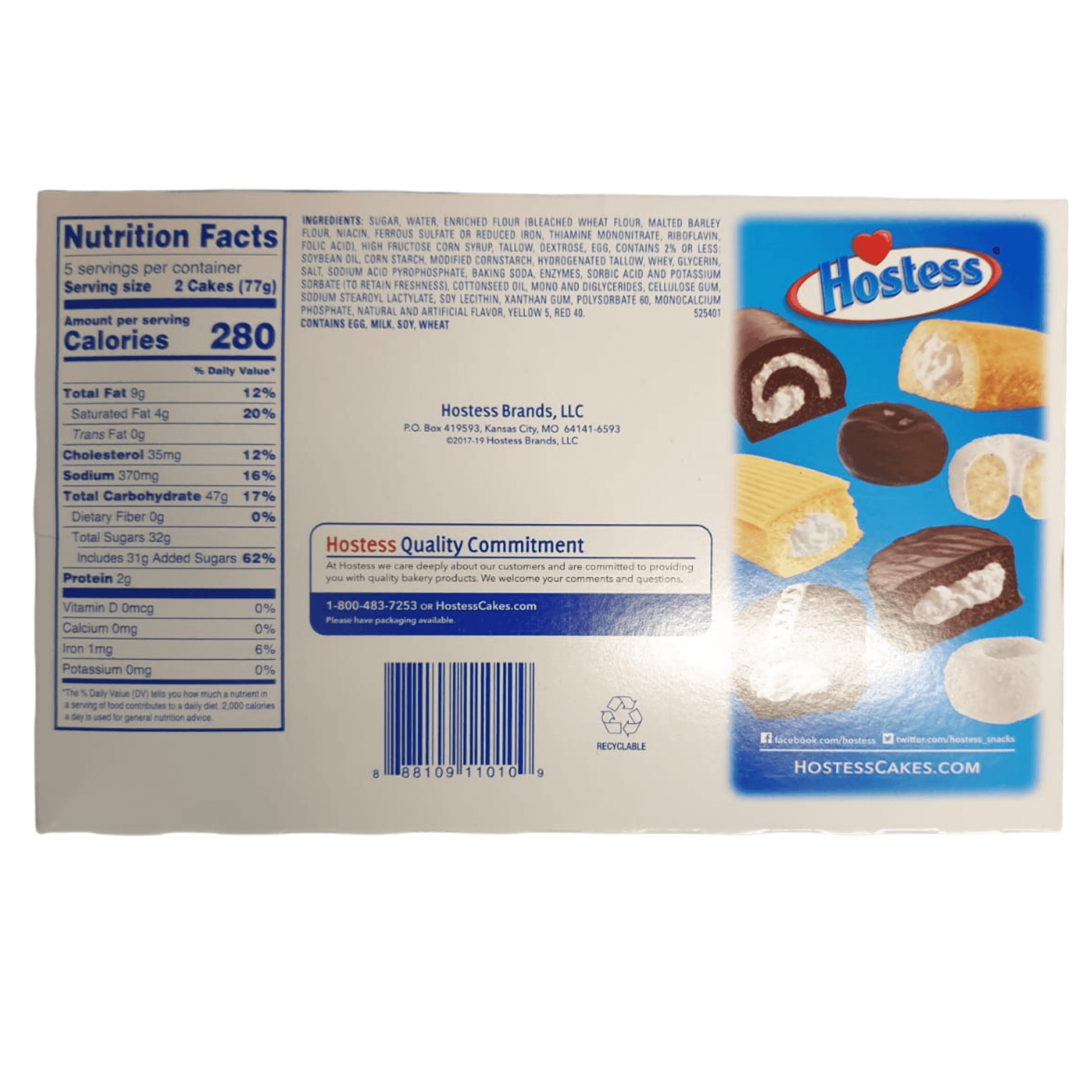 Hostess Twinkies Golden Sponge Cakes 385G