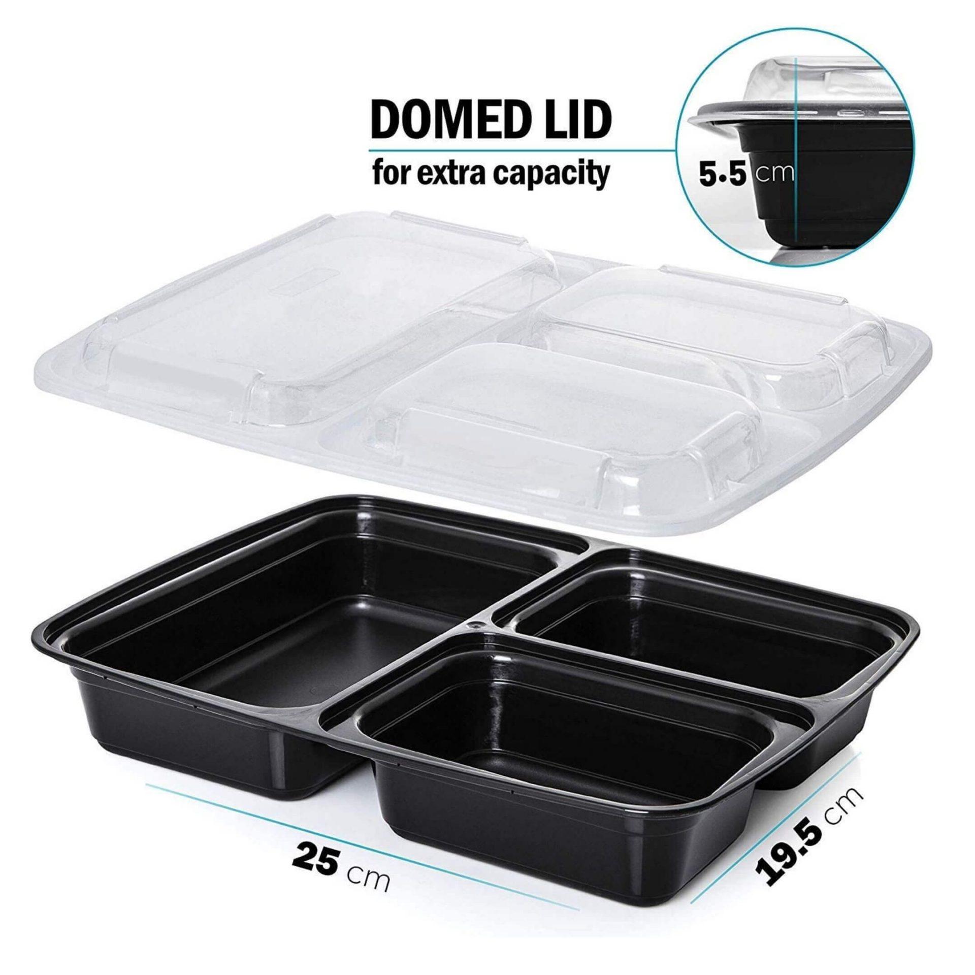 Igluu Meal Prep Food Containers 3 Compartment 10 Pack