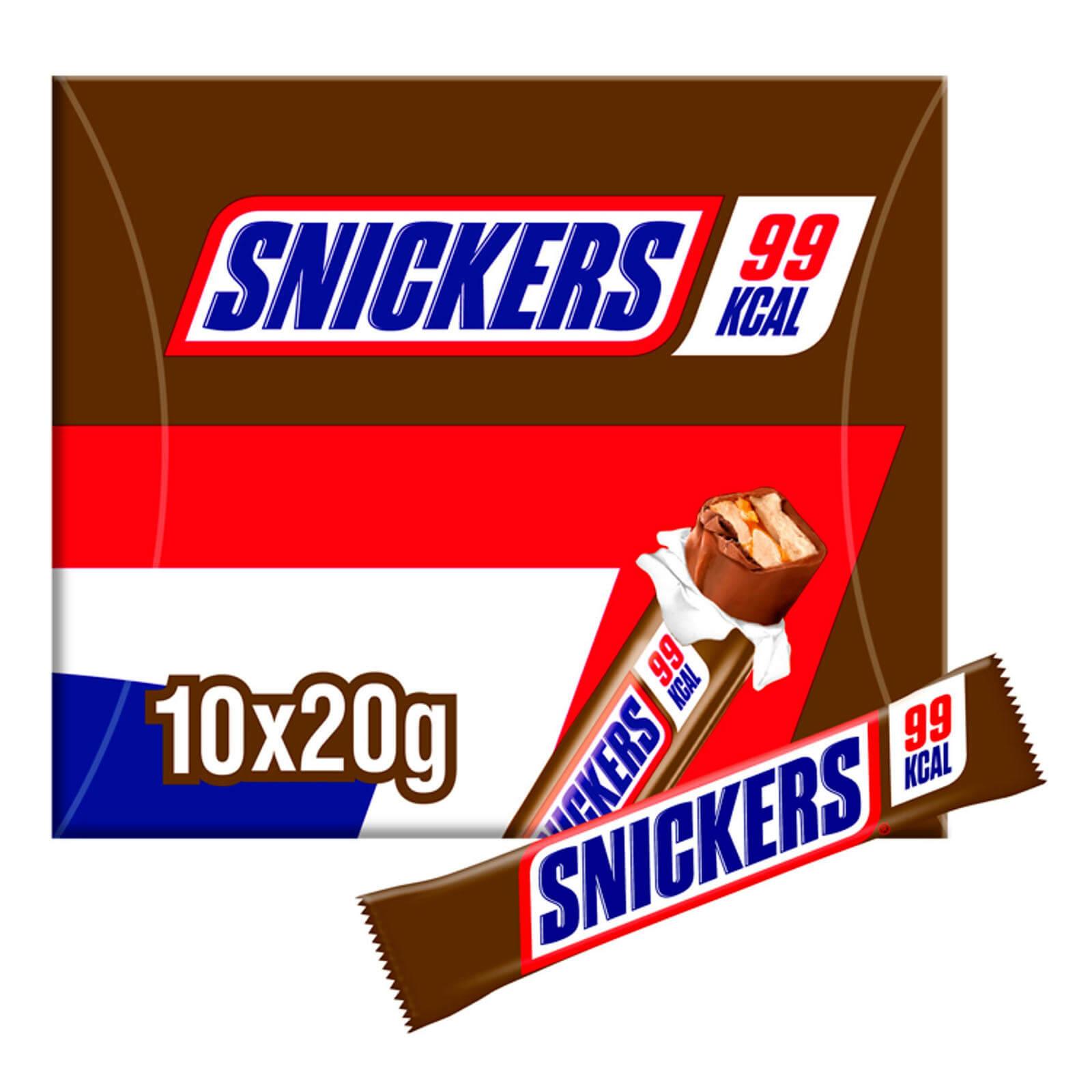 Snickers Low Calorie Snack Bars 10X20g