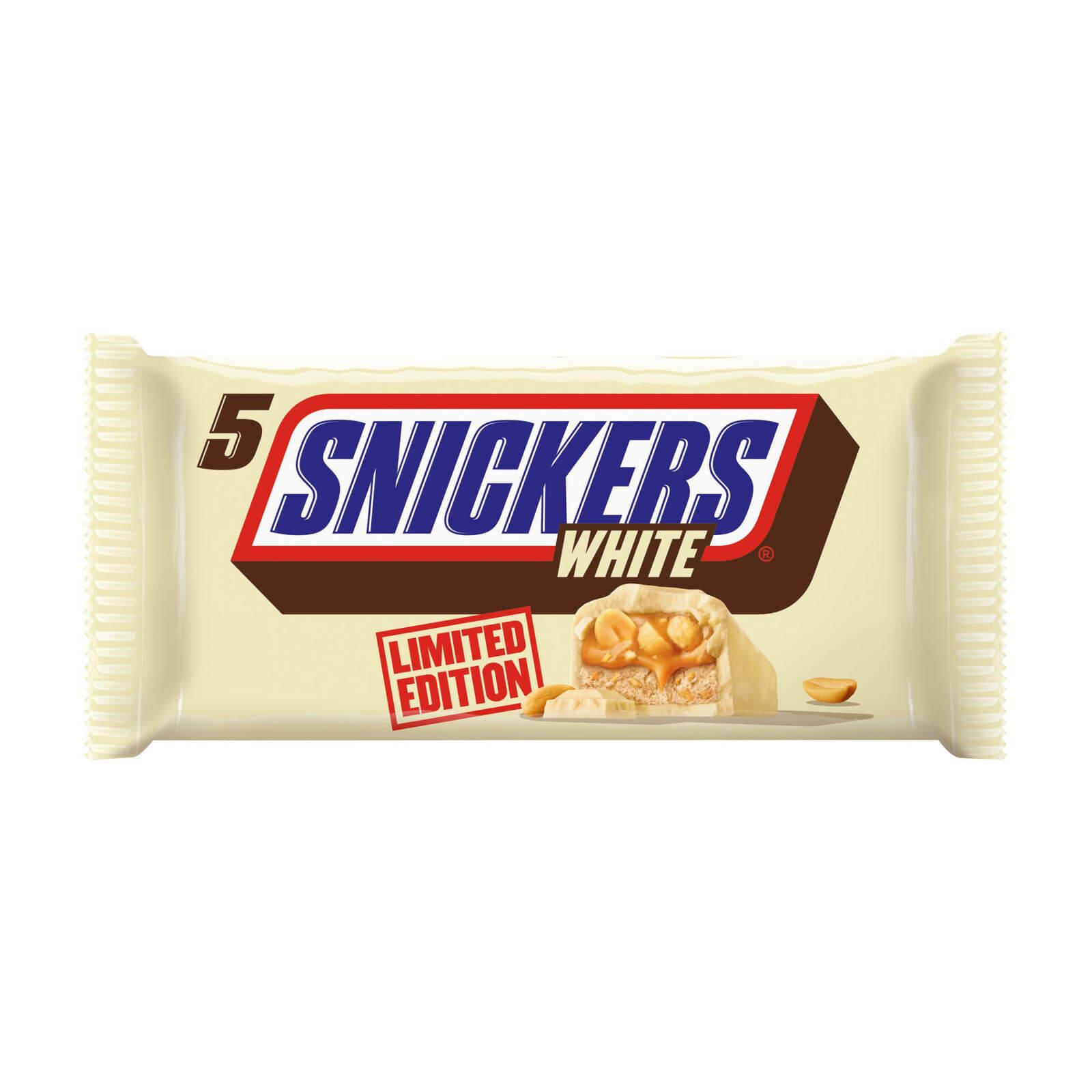 Snickers White Limited Edition Chocolate Bars 5x49g