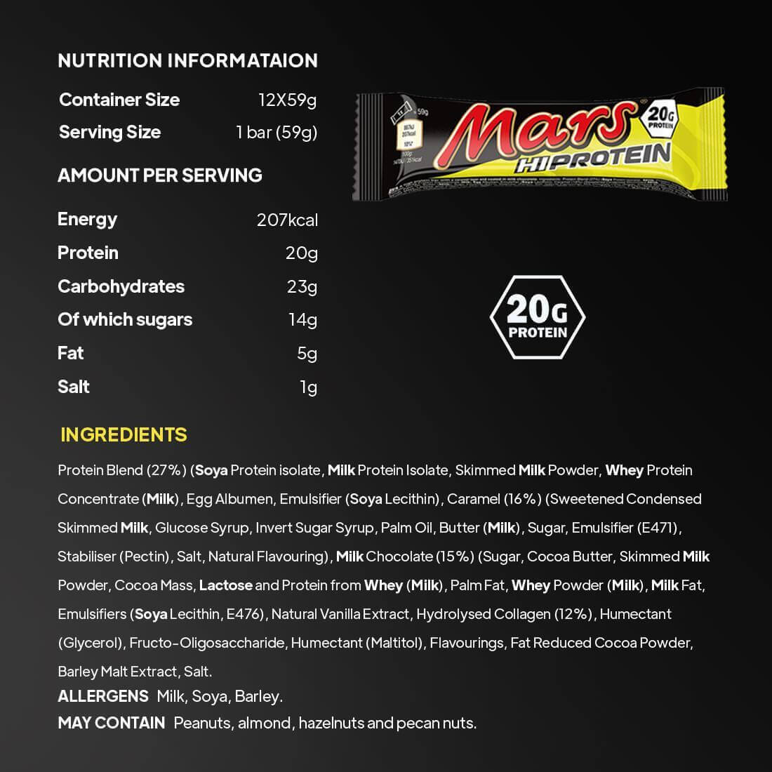 Mars HI Protein Snickers HI Protein Bounty HI Protein 12 Bars Mix Box