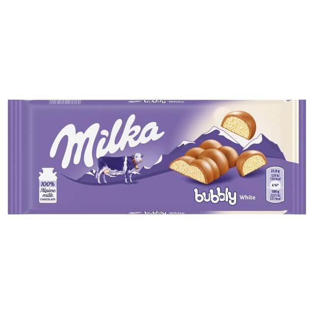 Milka Bubbly Milk&White Chocolate Bar 95G