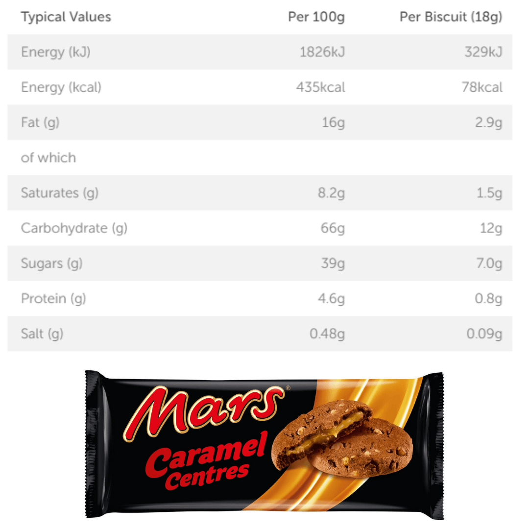 Mars Caramel Centres Biscuits 144g