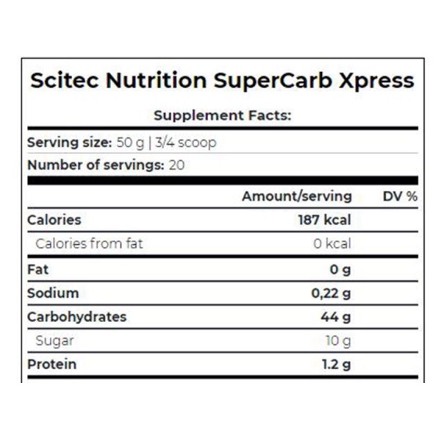 SciTec Super Carb Xpress 1kg