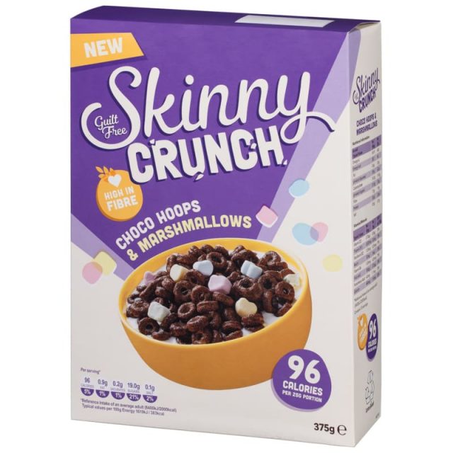 Skinny Crunch Choco Hoops And Marshmallows Cereal 375g