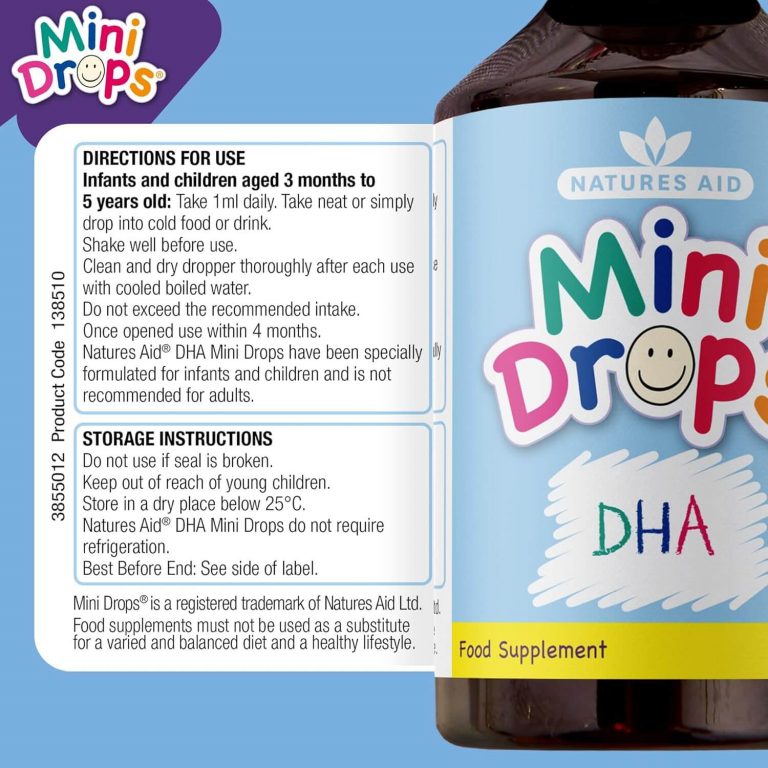 Natures Aid DHA Omega-3 Mini Drops for Infants and Children 50 ml
