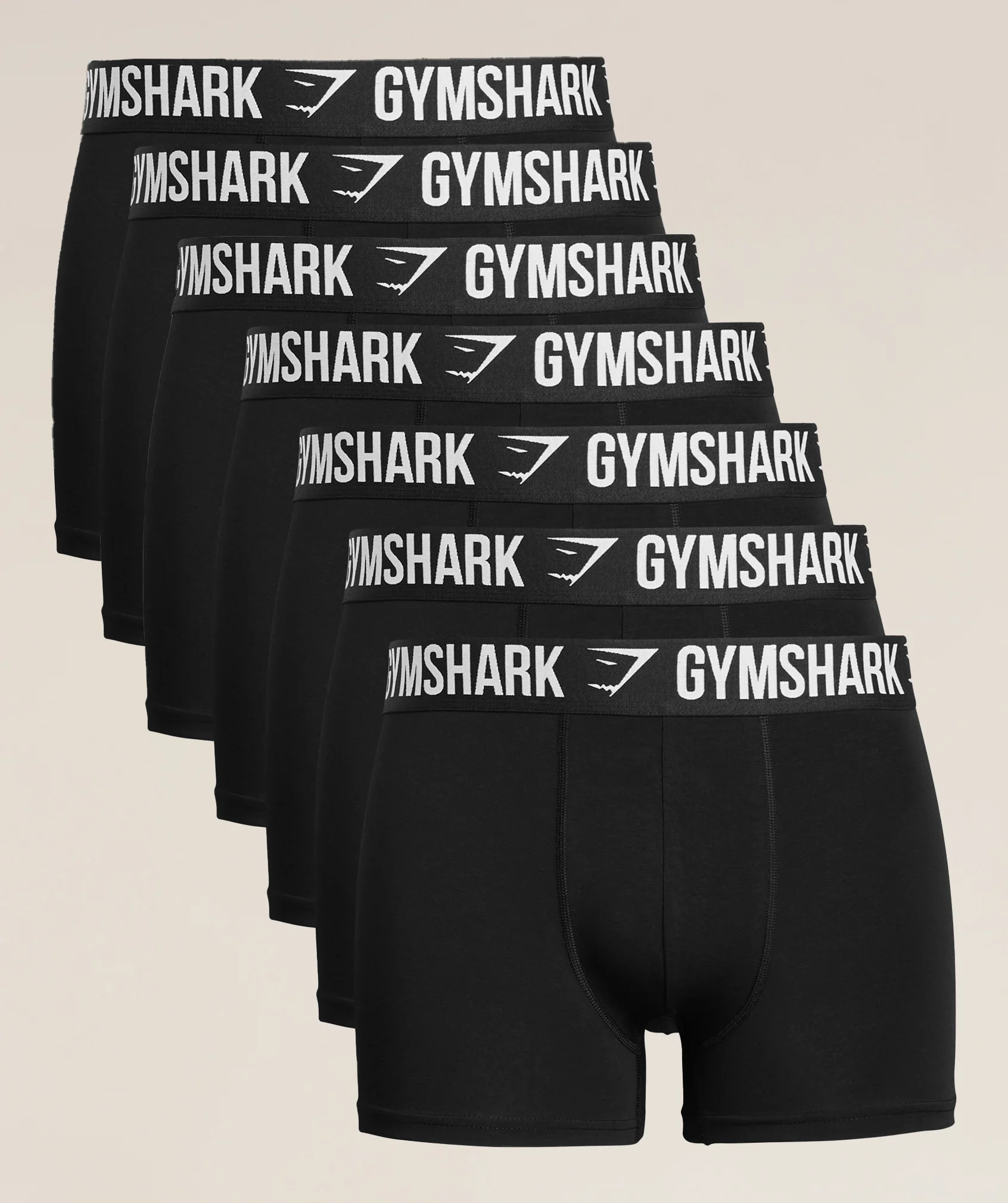 Gymshark Boxer Brief 7PK Black Outlet