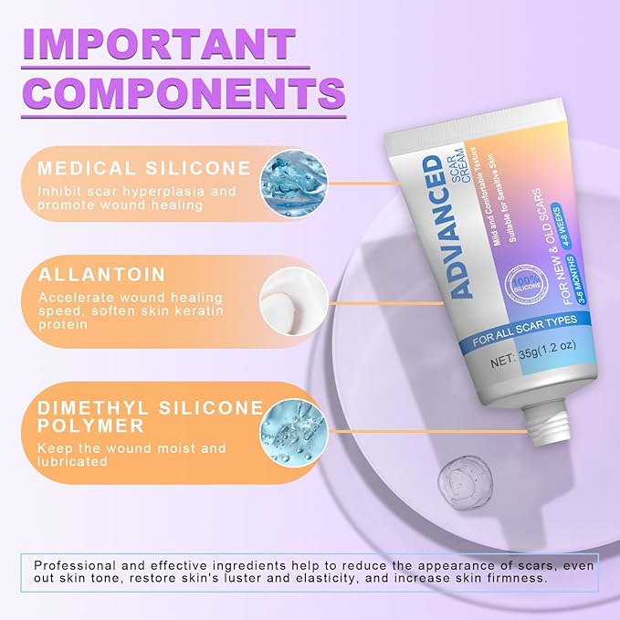 SarCop Silicone Scar Gel Scar Cream 35g AMZ